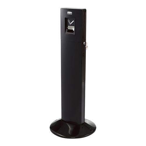 Emga | rokerszuil, metropolitan smokers station, rubbermaid, zwart, (h)